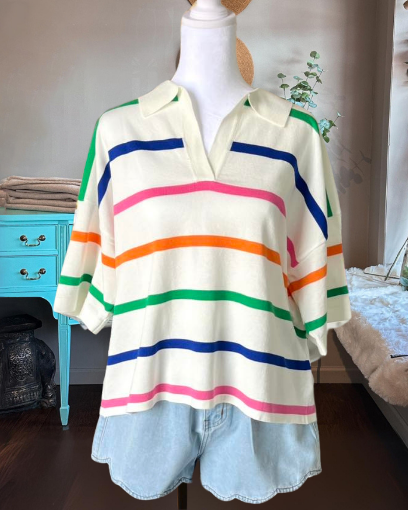 Perfect Color Stripe Top