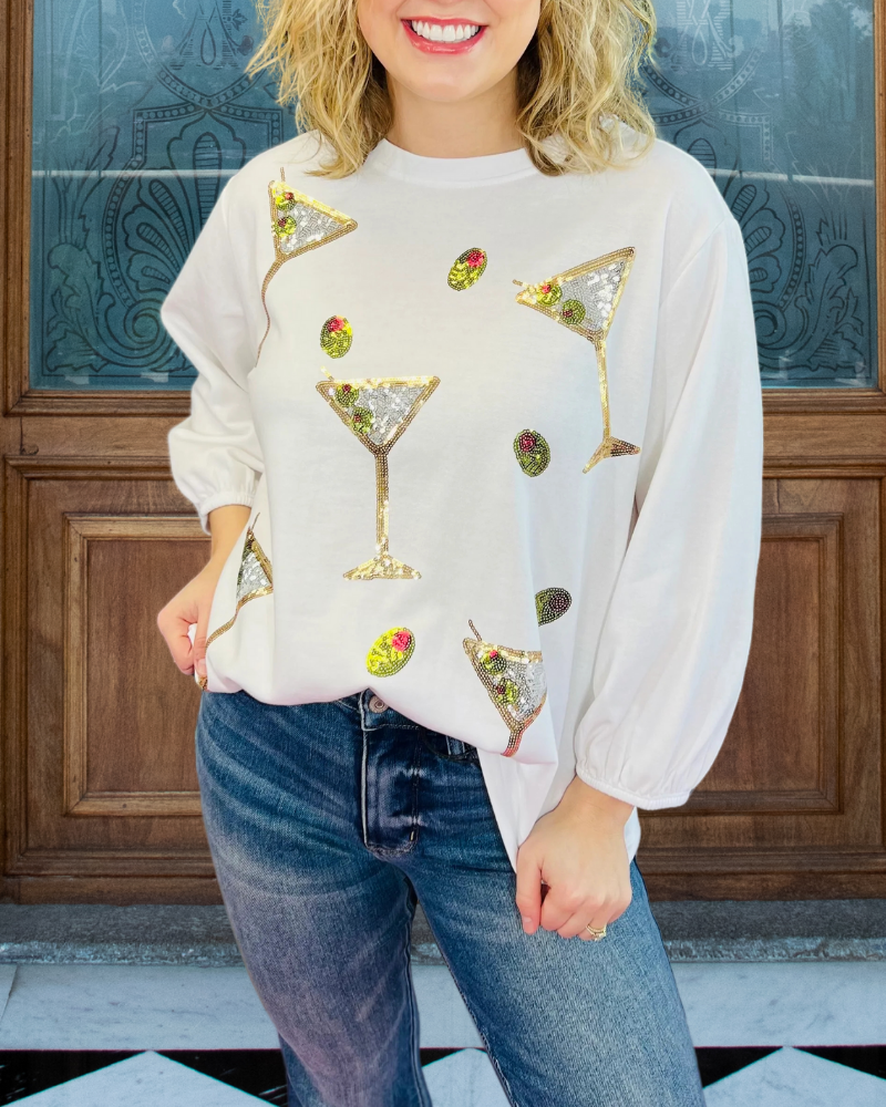 Sparkling Martini Sequin Top
