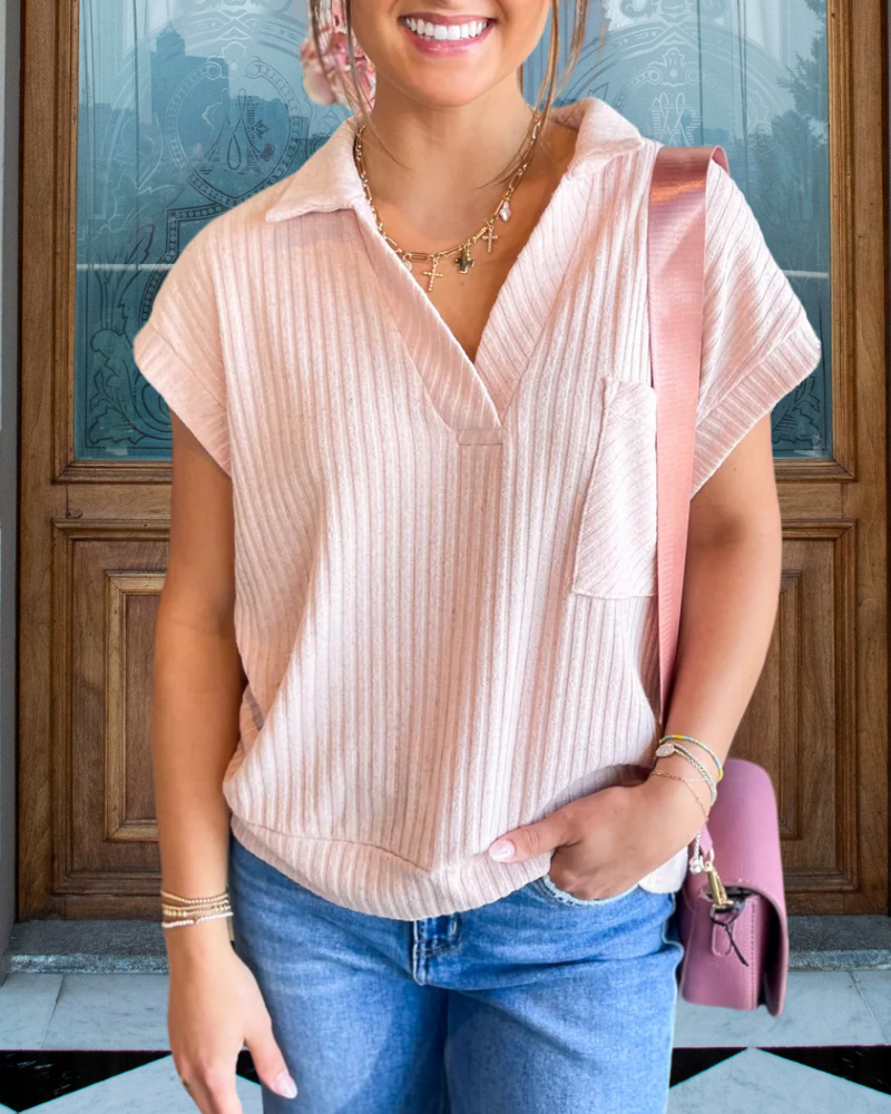 Simple Textured Knit Top