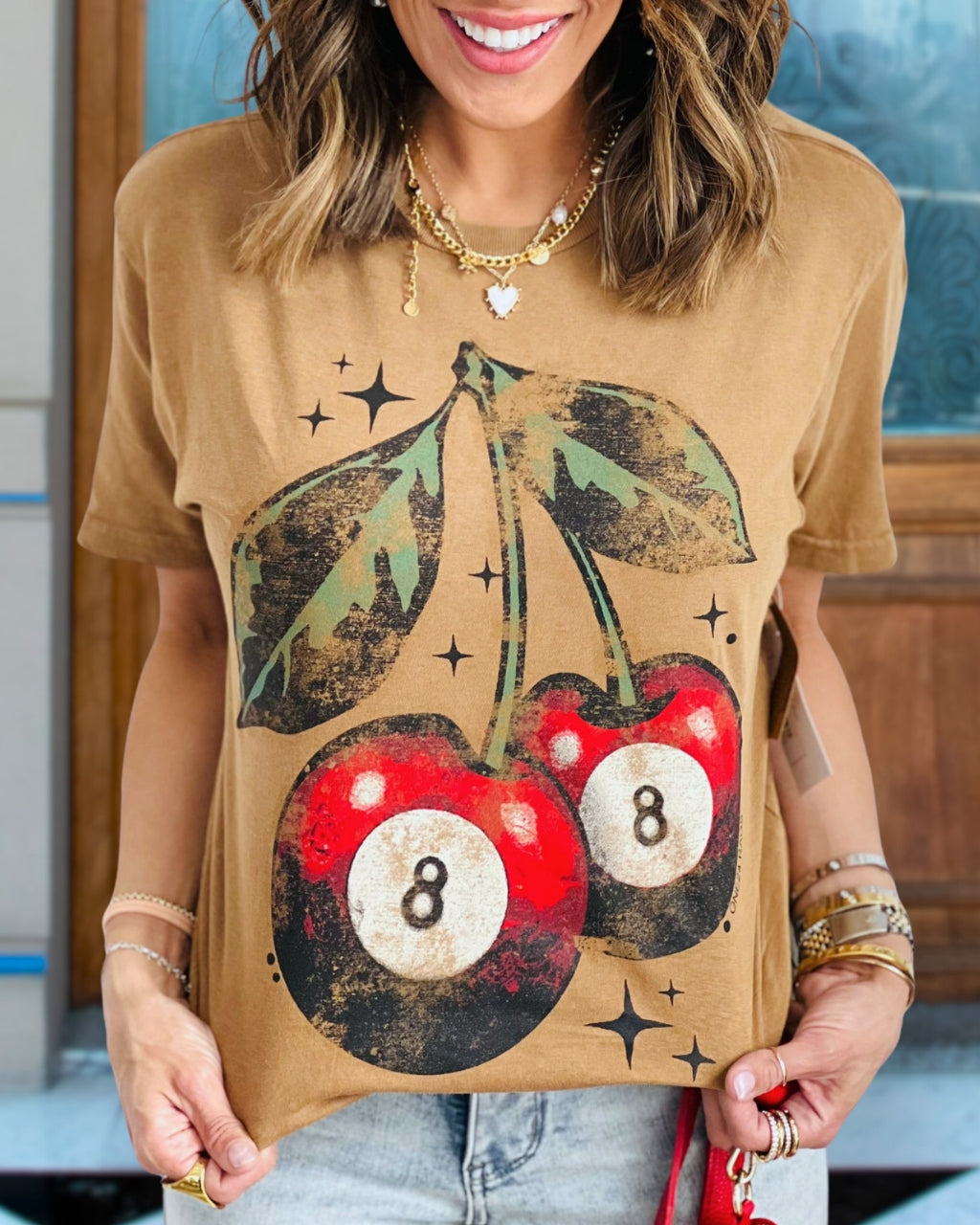 Cherry Eights Fun Tee