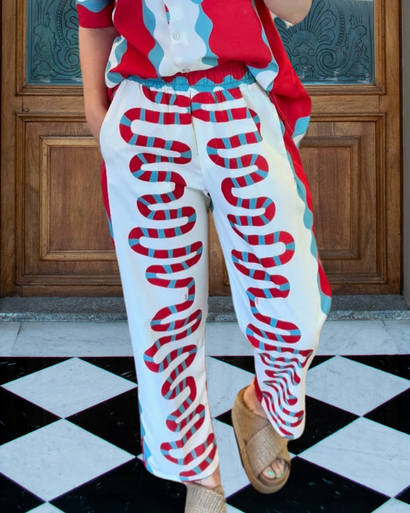 Chic Rope Pattern Pants
